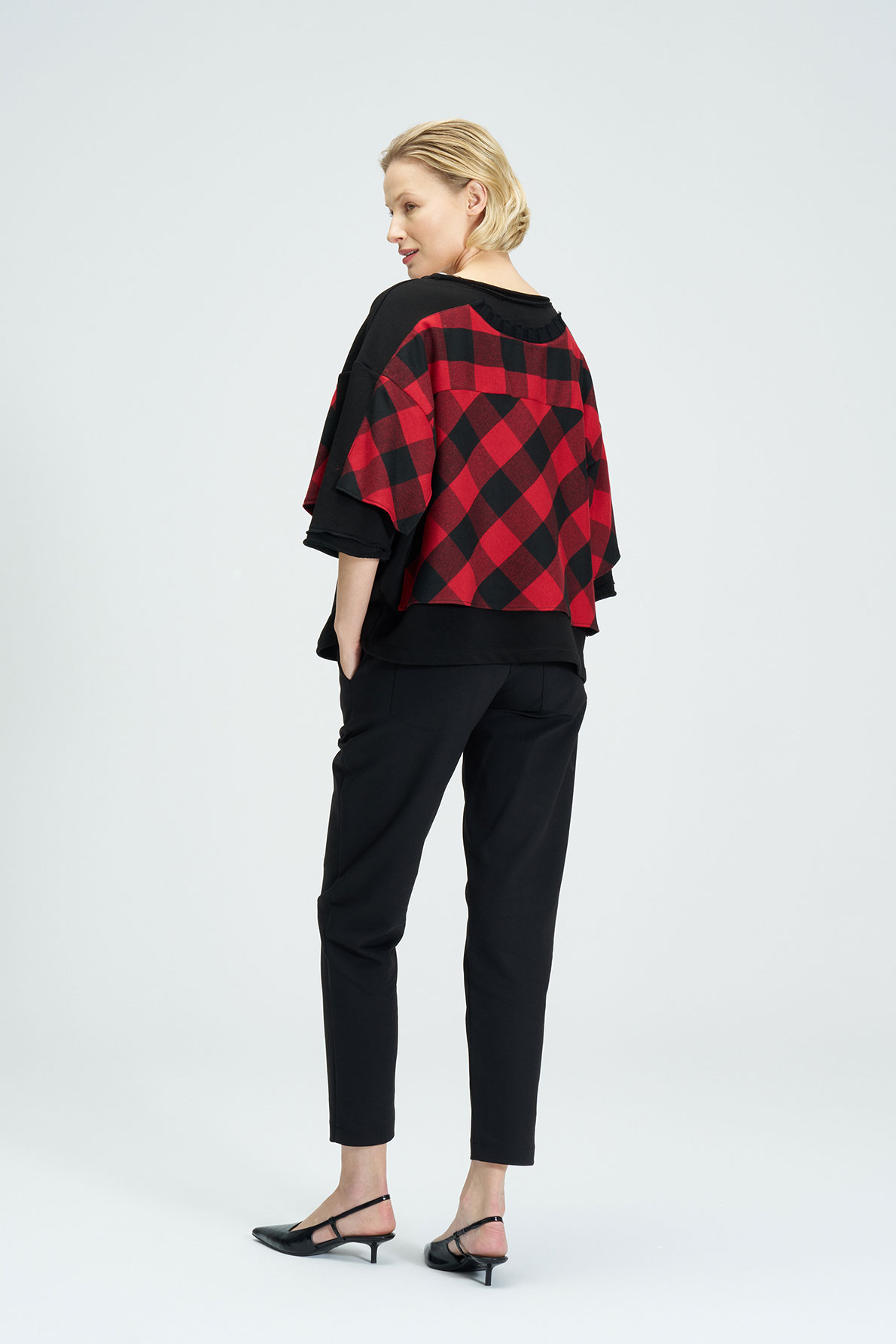 Plaid Blouse - Red / Black