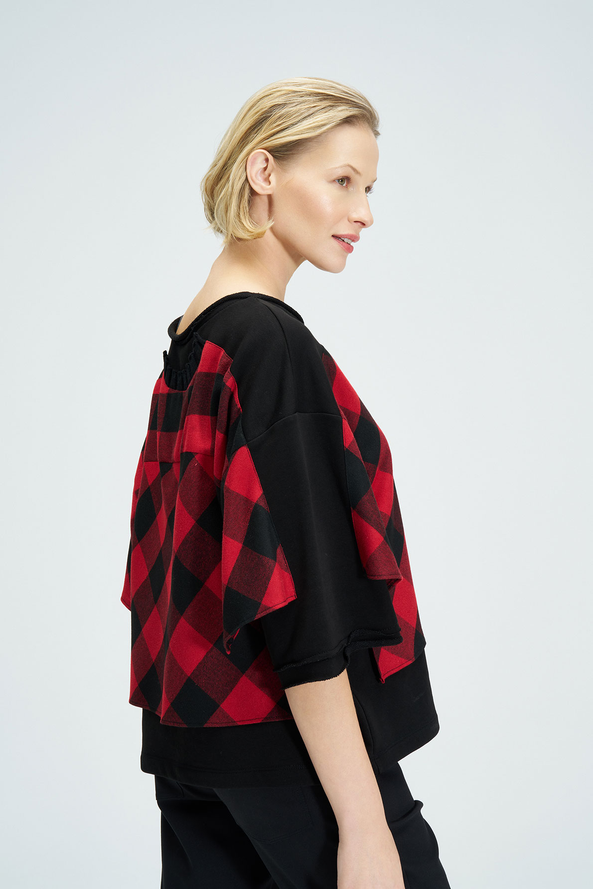 Plaid Blouse - Red / Black