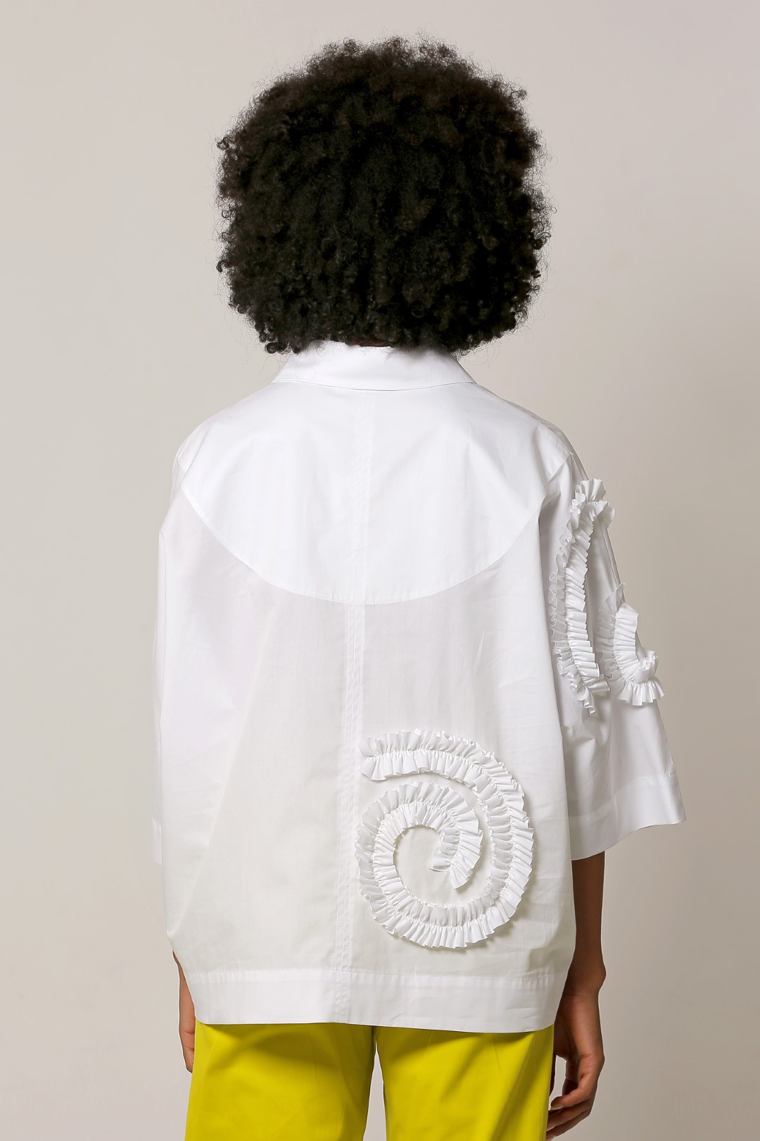 Ruffle Shirt - White